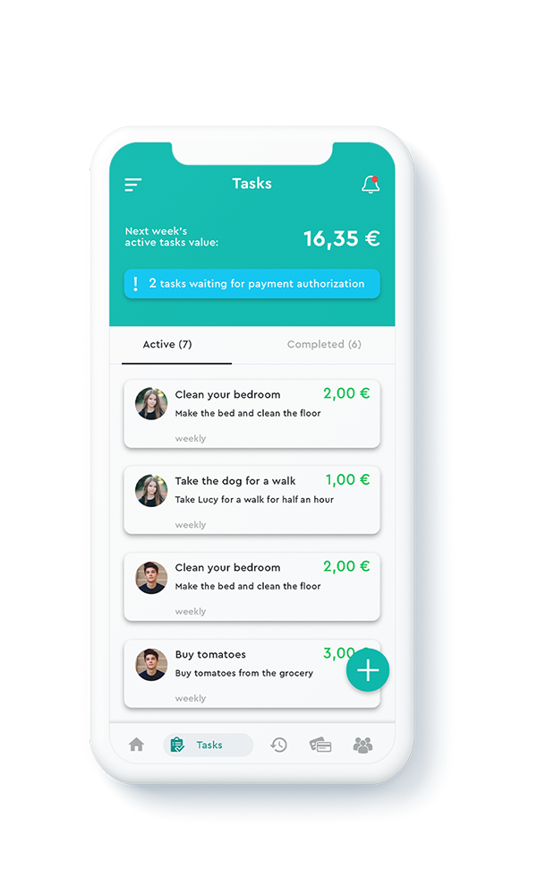 woli - The smart money app for modern families - Pocket money & Chores
